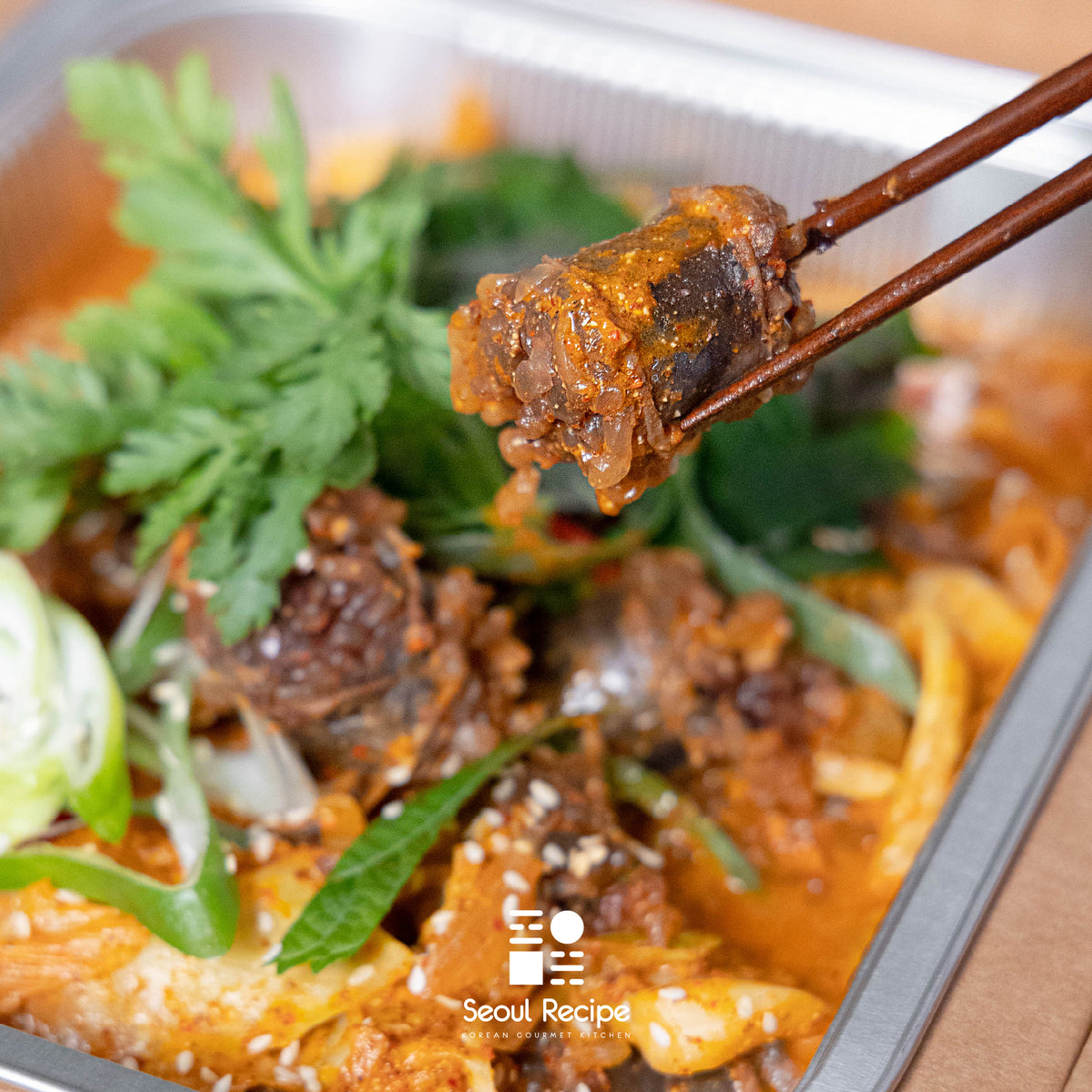 [Seoul Recipe] Spicy Stir Fried Korean Sausage Soondae (Meal Kit / Coo ...